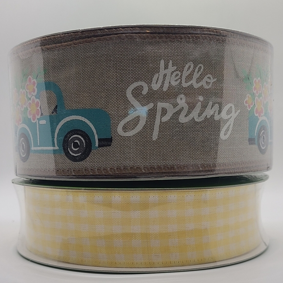 Office | Hello Spring 2 New Members Mark 5yard Rolls Of Wire Edged Ribbon | Poshmark